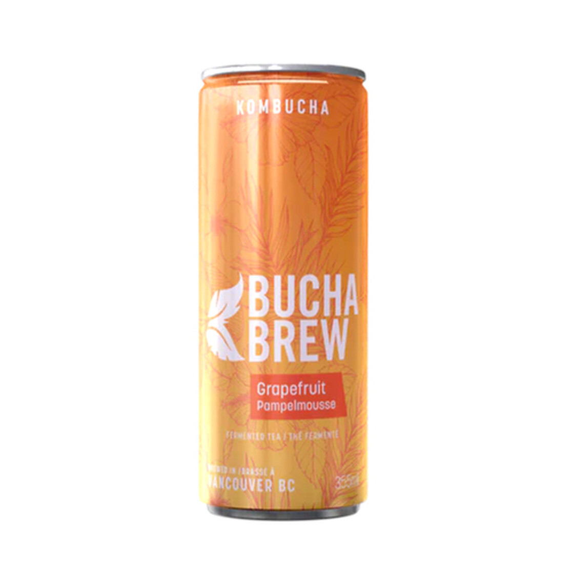 Bucha Brew Kombucha Lite Fun Fizzy Water Grapefruit 355 ml (can ...