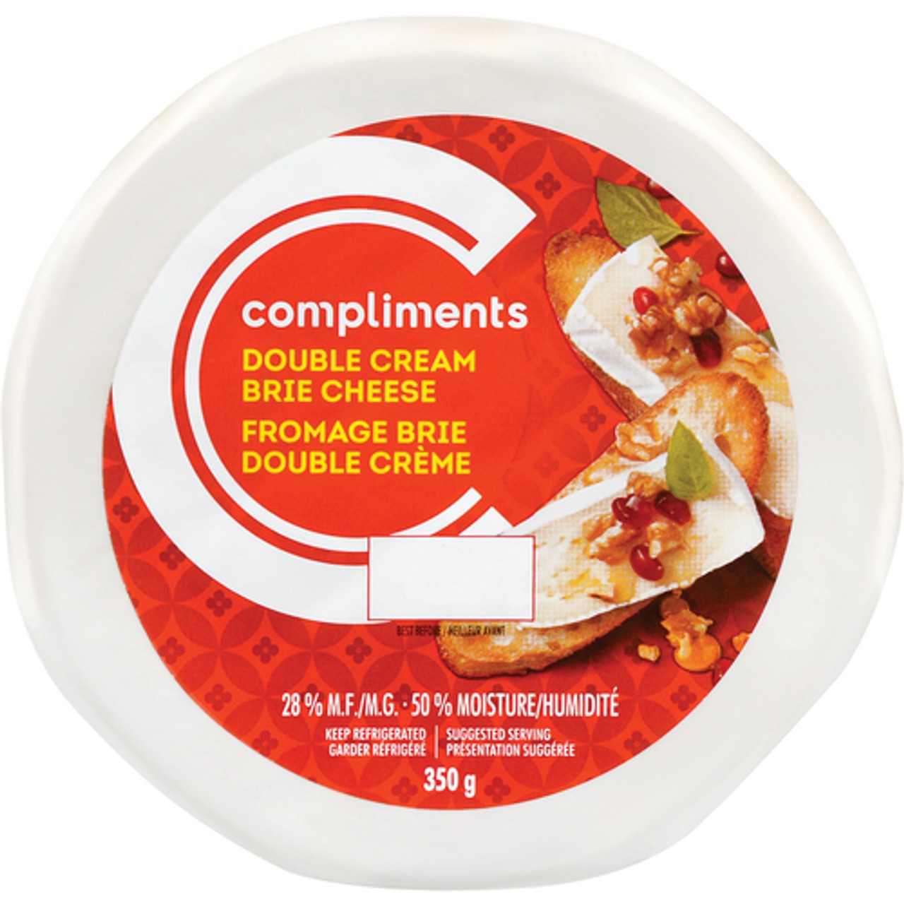 Compliments Double Cream Brie Cheese 350 g - Voilà Online Groceries ...