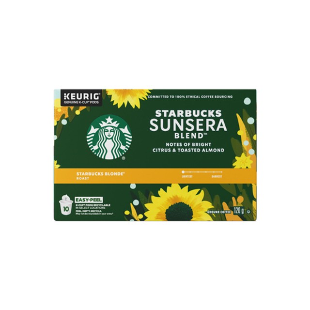 Starbucks Coffee Pods Sunsera Blend Blonde Roast 10 K-Cups 120 g ...