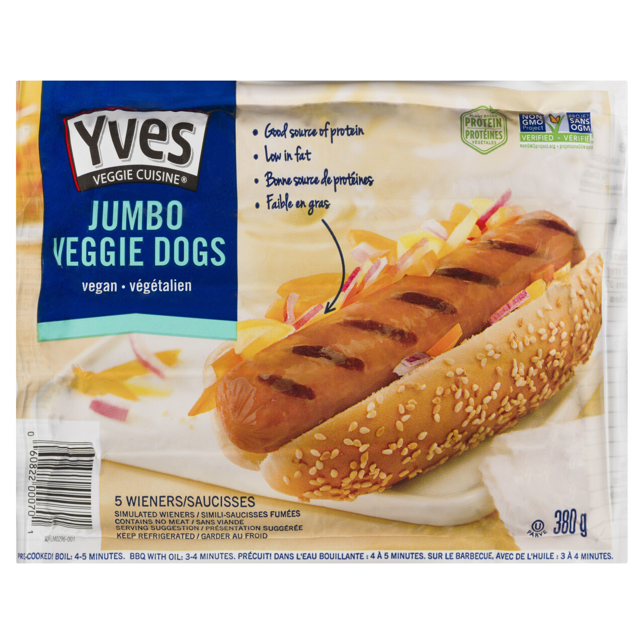 Yves Veggie Cuisine Vegan Veggie Dogs Jumbo 380 g - Voilà Online ...