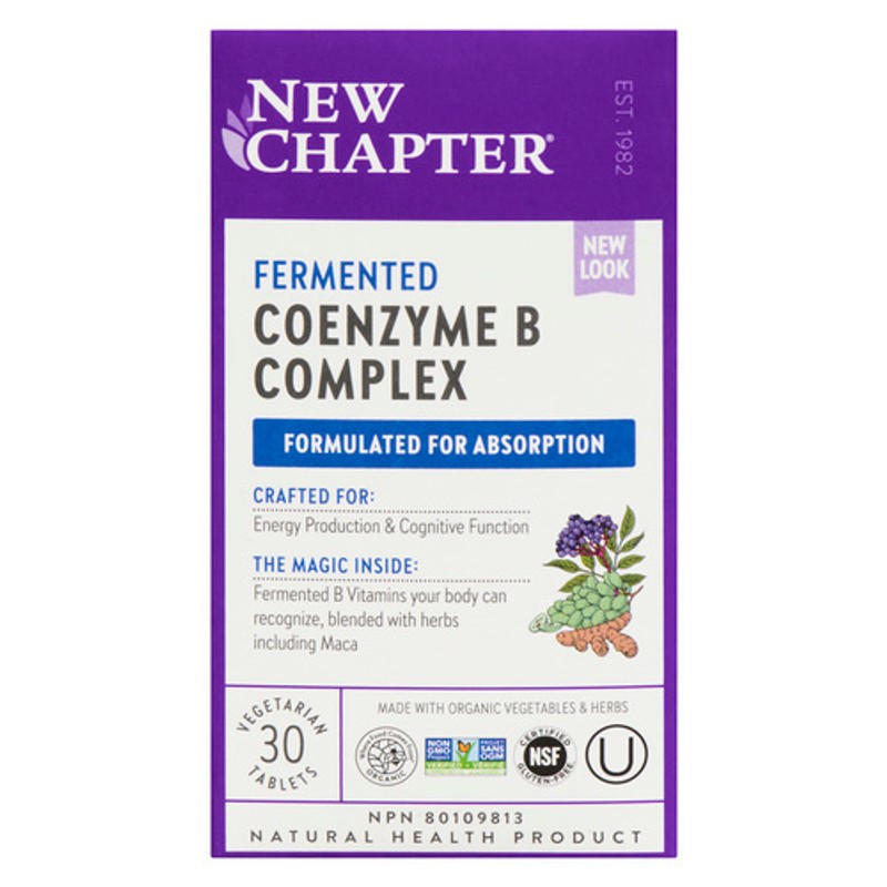 New Chapter Supplement B Complex Fermented Vegetarian Tablets 30 Count ...