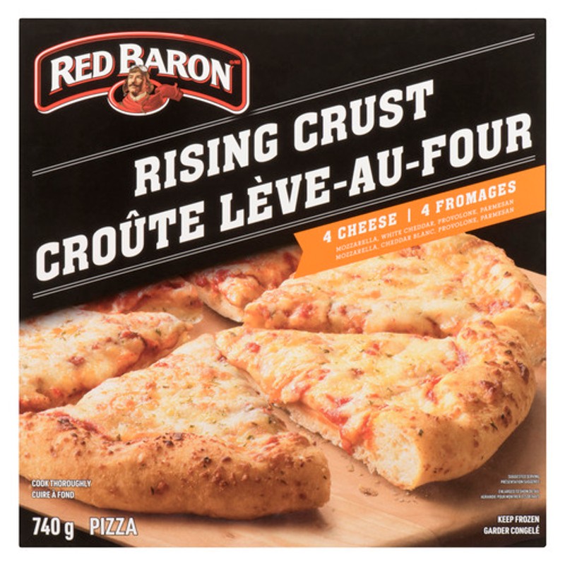 Red Baron Frozen Pizza Rising Crust 4 Cheese 740 g - Voilà Online ...