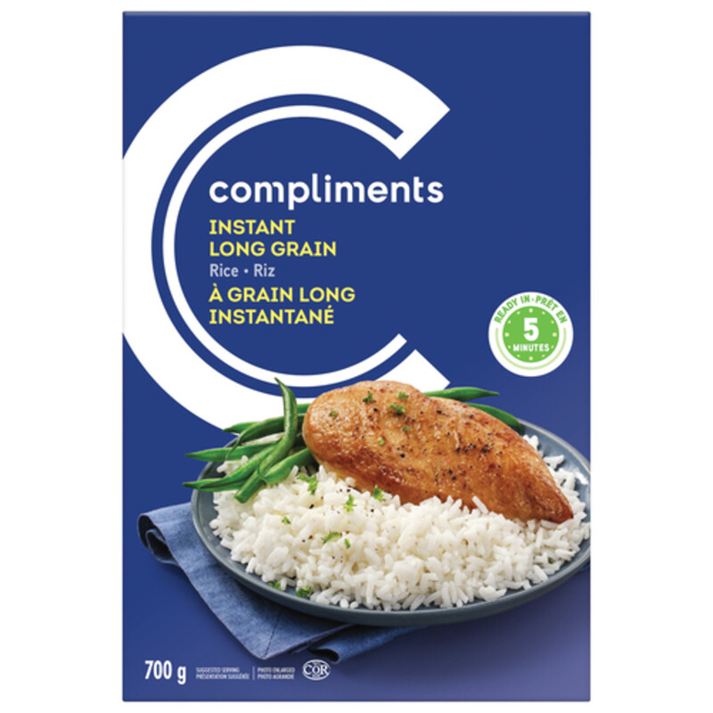 Compliments Instant Rice Long Grain 700 g - Voilà Online Groceries & Offers