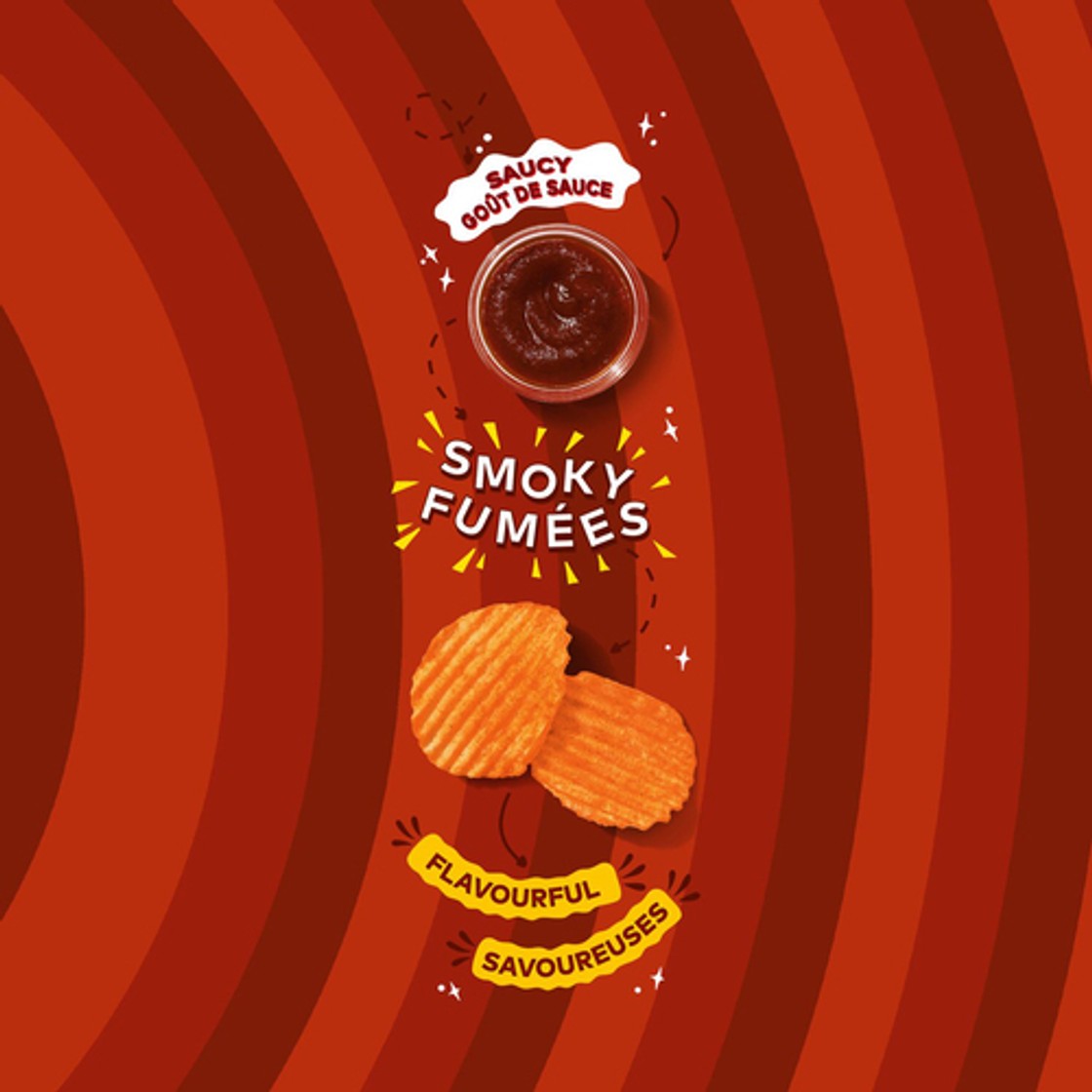 Lay’s Wavy Potato Chips Hickory BBQ 220 g - Voilà Online Groceries & Offers