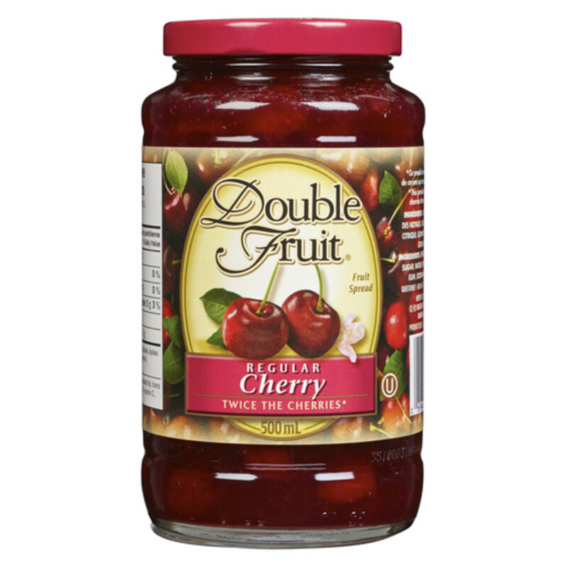 Double Fruit Jam Cherry Regular 500 ml - Voilà Online Groceries & Offers