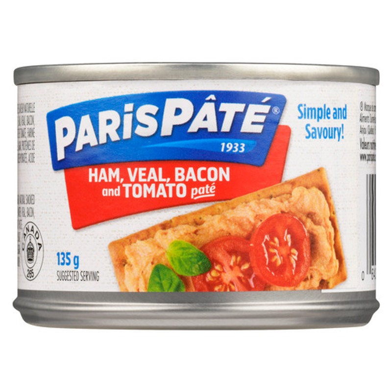 Paris Paté Meat Spread Tomato Veal Ham & Bacon 135 g - Voilà Online ...