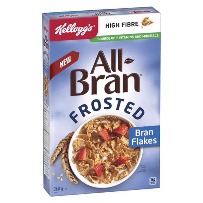 Kellogg's All-Bran Cereal Frosted Bran Flakes 360 g - Voilà Online ...