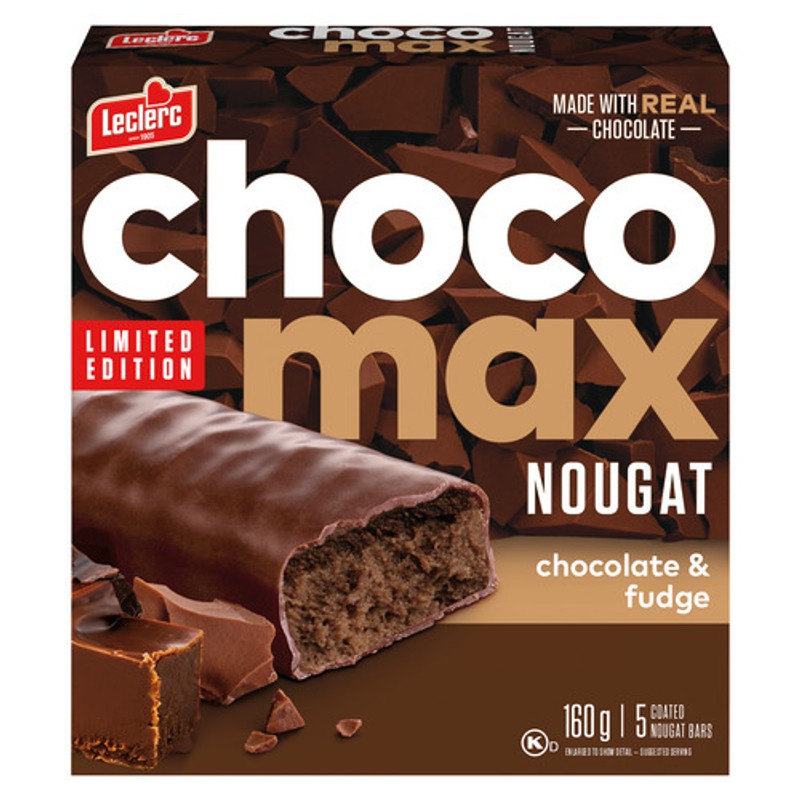 Leclerc Chocomax Nougat Bar Chocolate & Fudge 160 g - Voilà Online ...