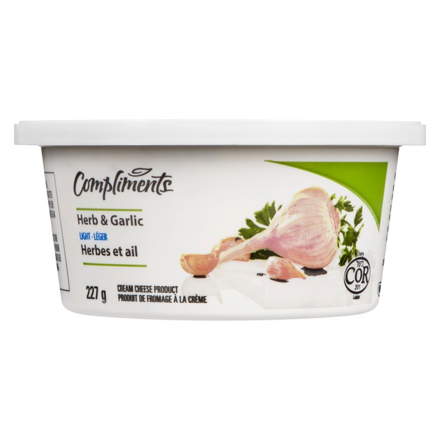 Compliments Light Cream Cheese Spread Herb And Garlic 227 g - Voilà ...