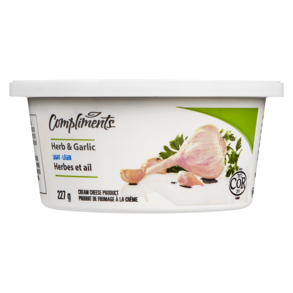 Compliments Light Cream Cheese Spread Herb And Garlic 227 g - Voilà ...