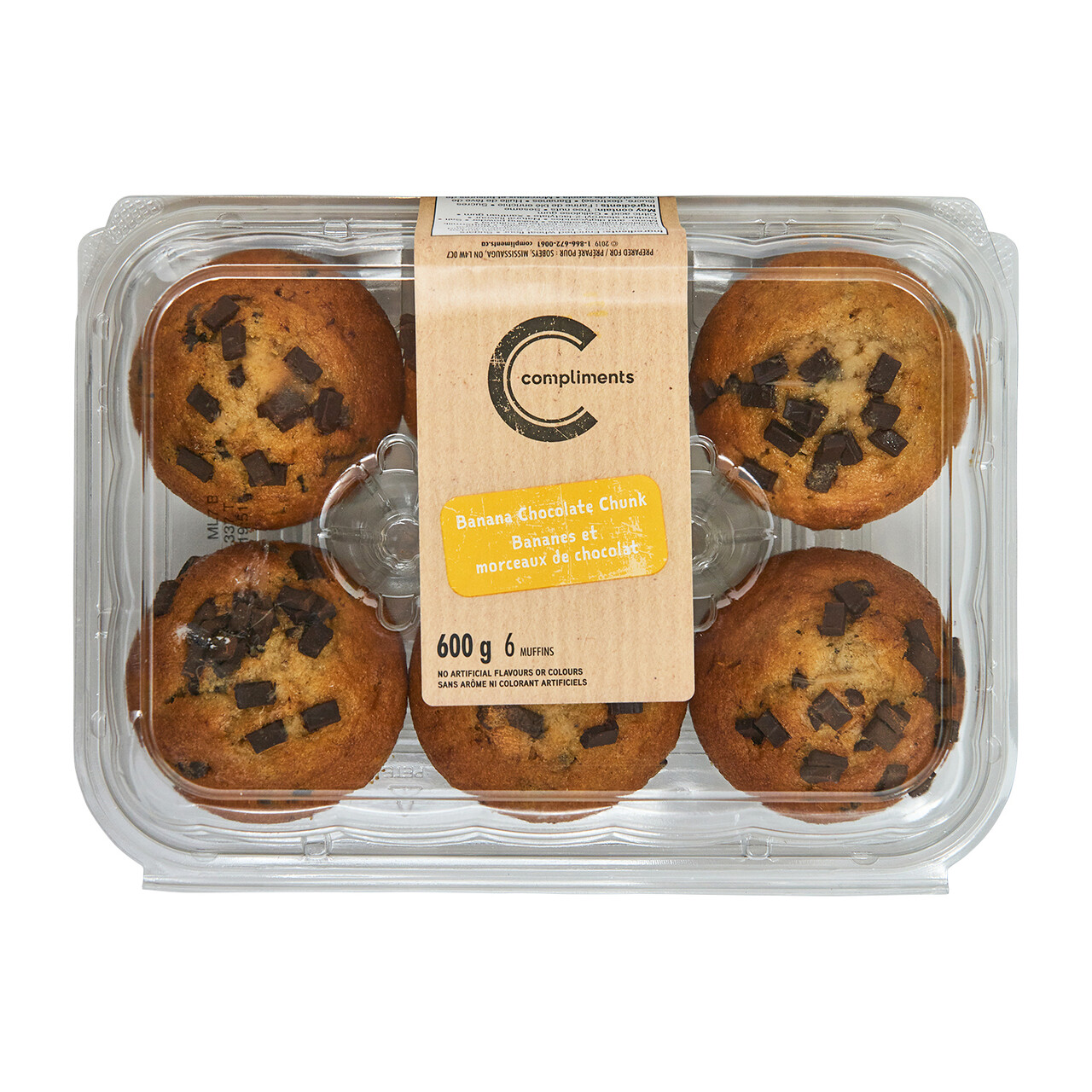Compliments Muffins Banana Chocolate Chunk 600 g - Voilà Online ...