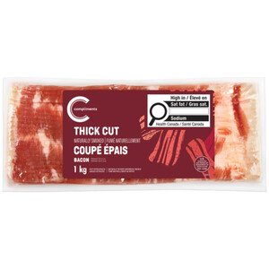 Compliments Naturally Smoked Bacon Thick Cut 1 kg - Voilà Online ...