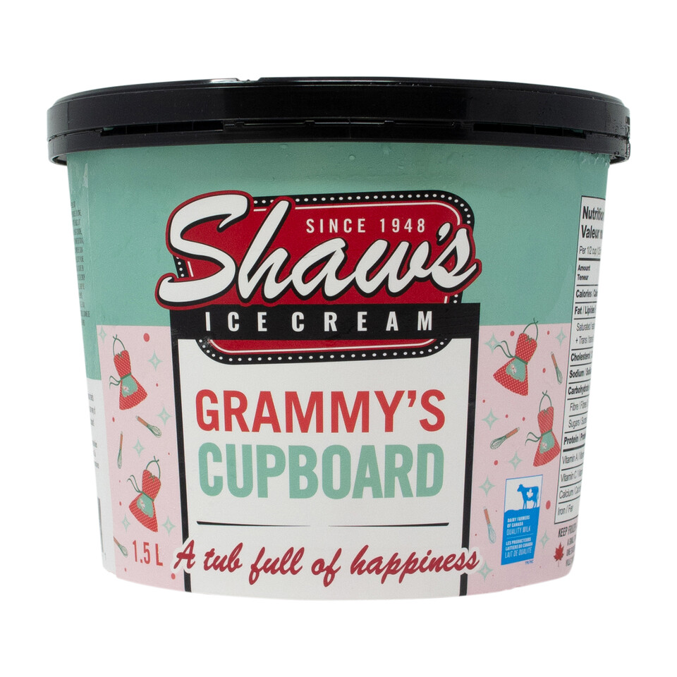 Shaw's Ice Cream Grammy's Cupboard 1.5 L - Voilà Online Groceries & Offers