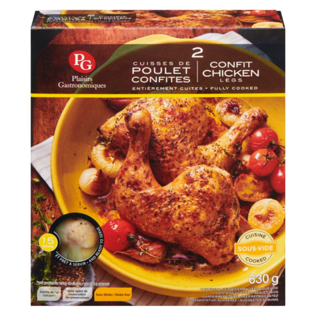 Plaisirs Gastronomiques Confit Chicken Legs 630 g - Voilà Online Groceries & Offers
