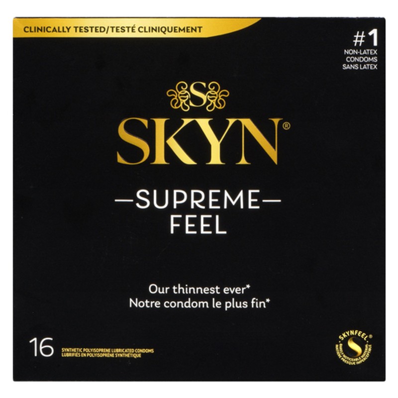 Skyn Non-Latex Condoms Supreme Feel 16 Count - Voilà Online Groceries ...