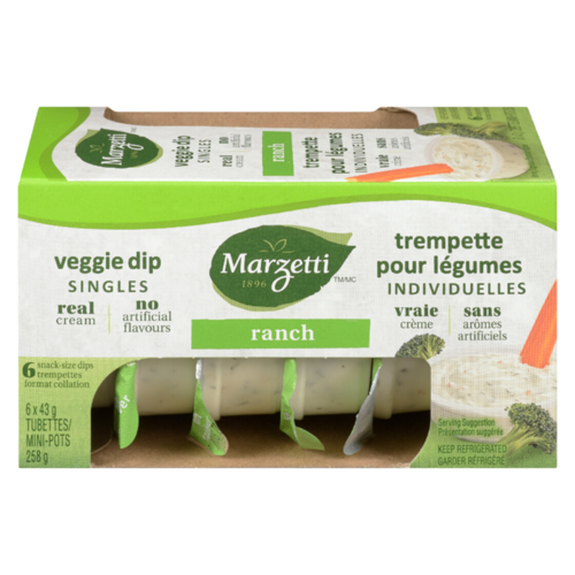 Marzetti Veggie Ranch Dip Snack Pack 6 x 43 g - Voilà Online Groceries ...