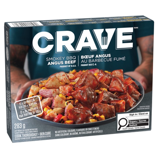 Crave Frozen Dinner Smoky BBQ Angus Beef 283 g - Voilà Online Groceries ...