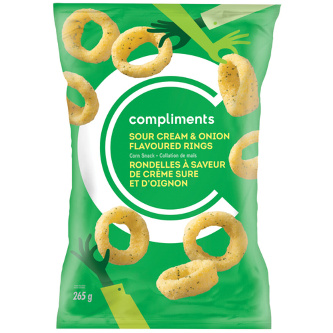 Compliments Snack Rings Sour Cream & Onion 265 g - Voilà Online ...
