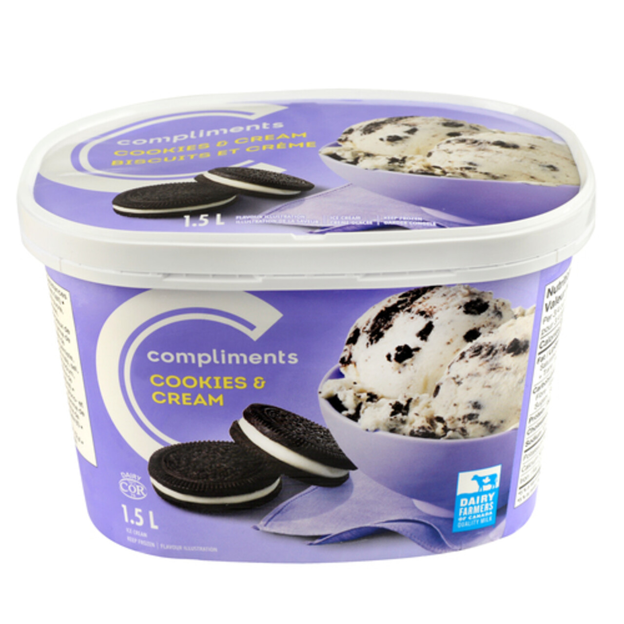 Compliments Ice Cream Cookies and Cream 1.5 L - Voilà Online Groceries ...