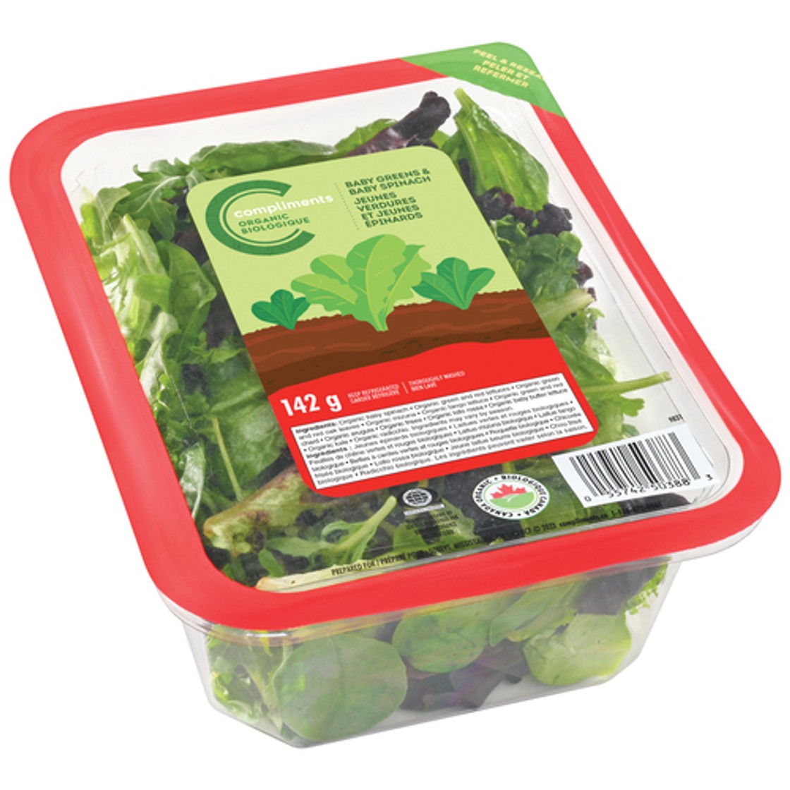 Compliments Organic Salad Baby Greens/Spinach Mix 142 g - Voilà Online ...