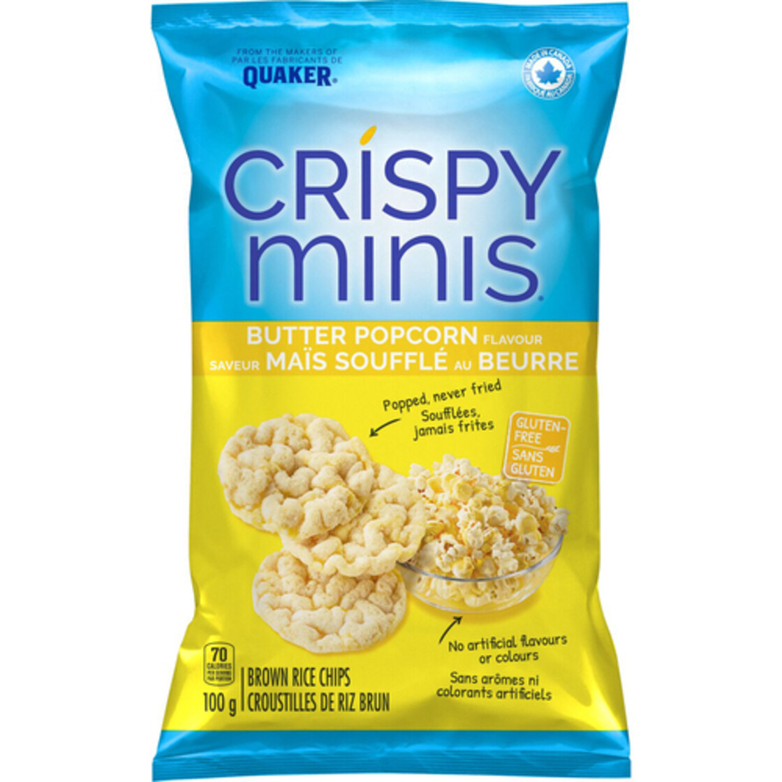 Quaker Crispy Minis Gluten-Free Rice Cakes Butter Popcorn 100 g - Voilà ...