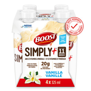 Nestle Boost Simply Plus Nutritional Supplement Drink Vanilla 4 x 325 ...