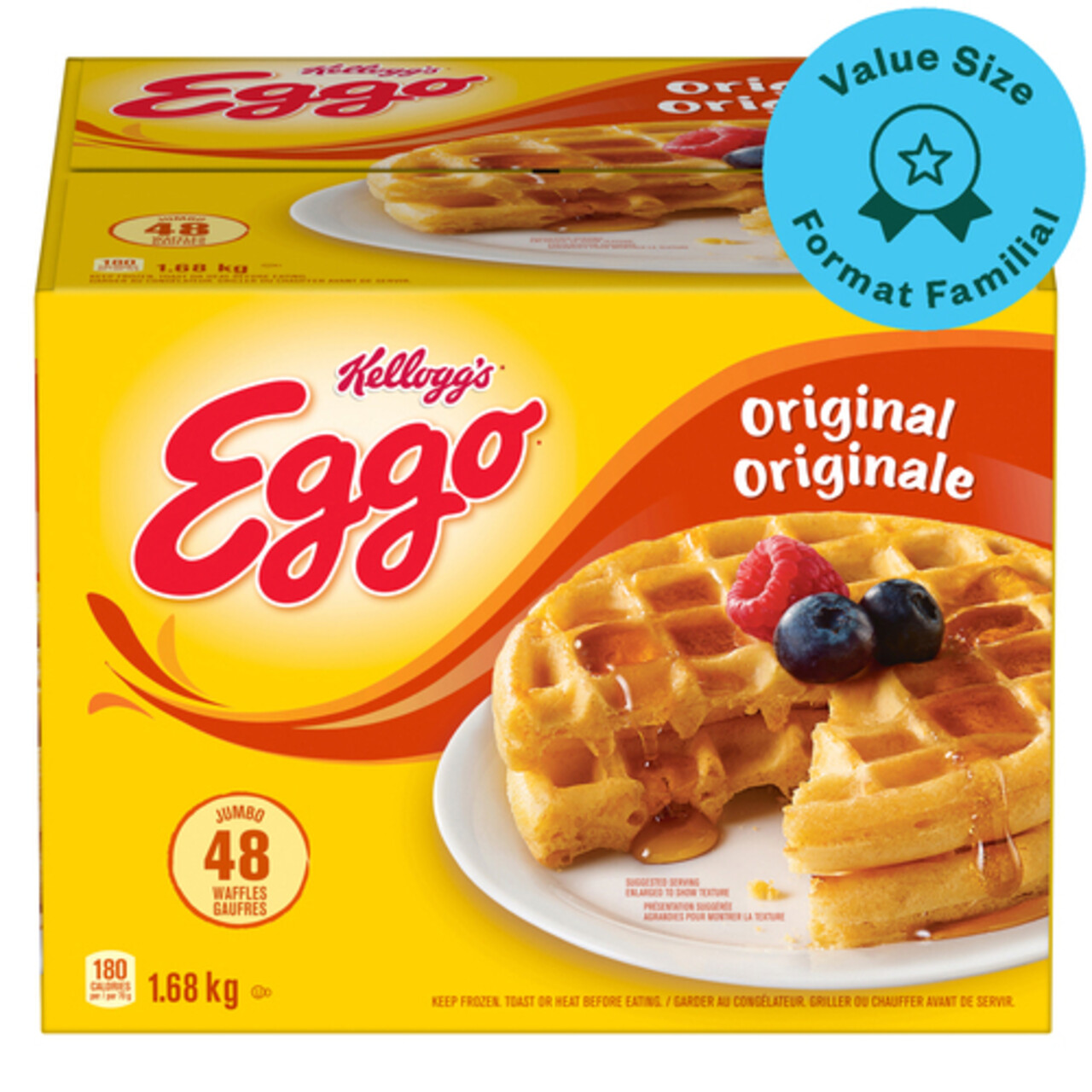 Kellogg's Eggo Frozen Waffles Original Jumbo 1.68 kg - Voilà Online ...