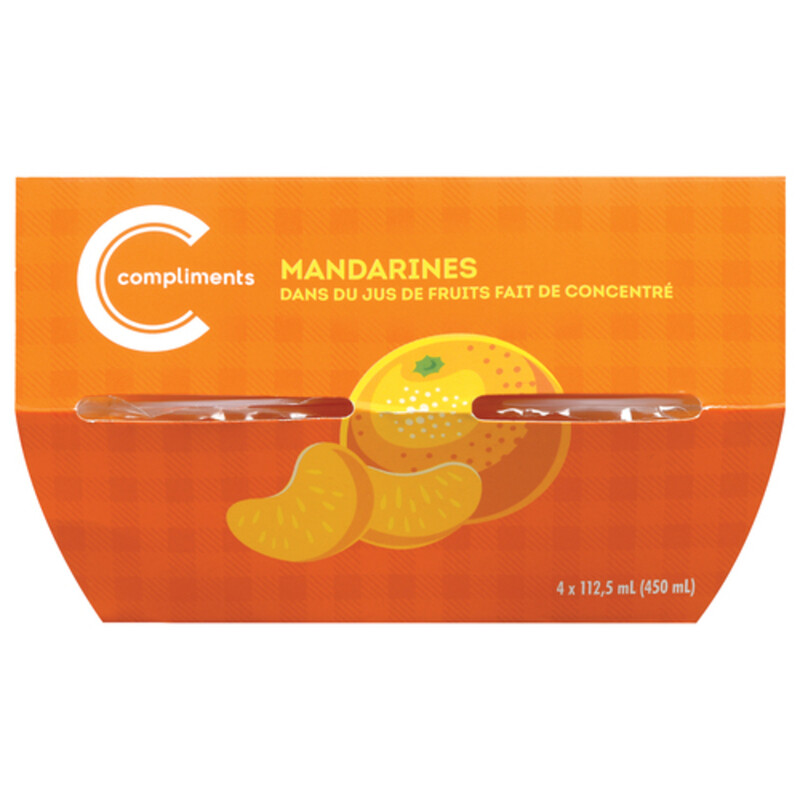 Compliments Mandarin Orange In Juice 4 x 112.5 ml - Voilà Online ...