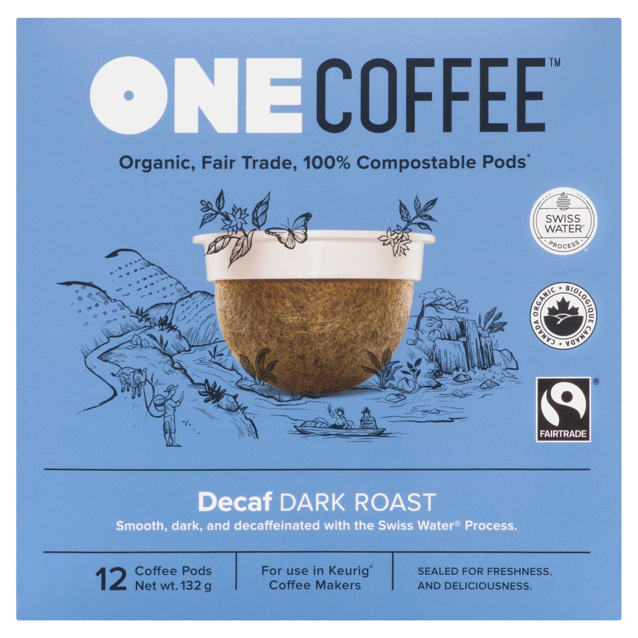 One Coffee Decaffeinated Dark Roast Coffee K-Cups 12 Pods - Voilà ...