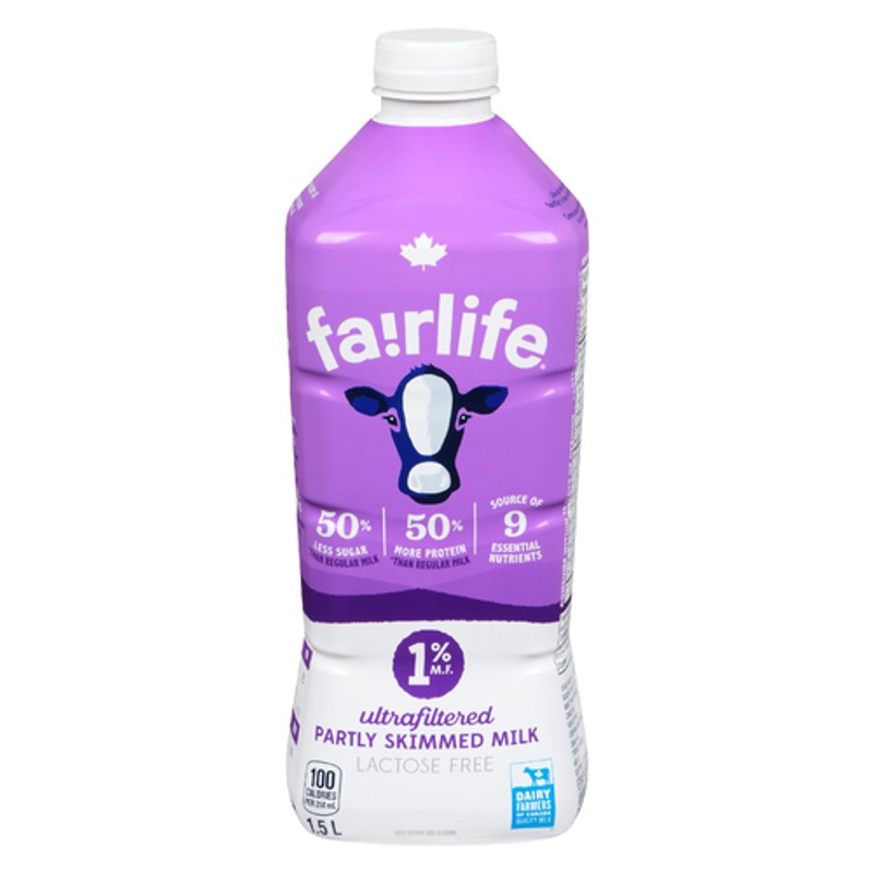 Fairlife Lactose-Free Ultrafiltered 1% Milk Partly Skimmed 1.5 L ...