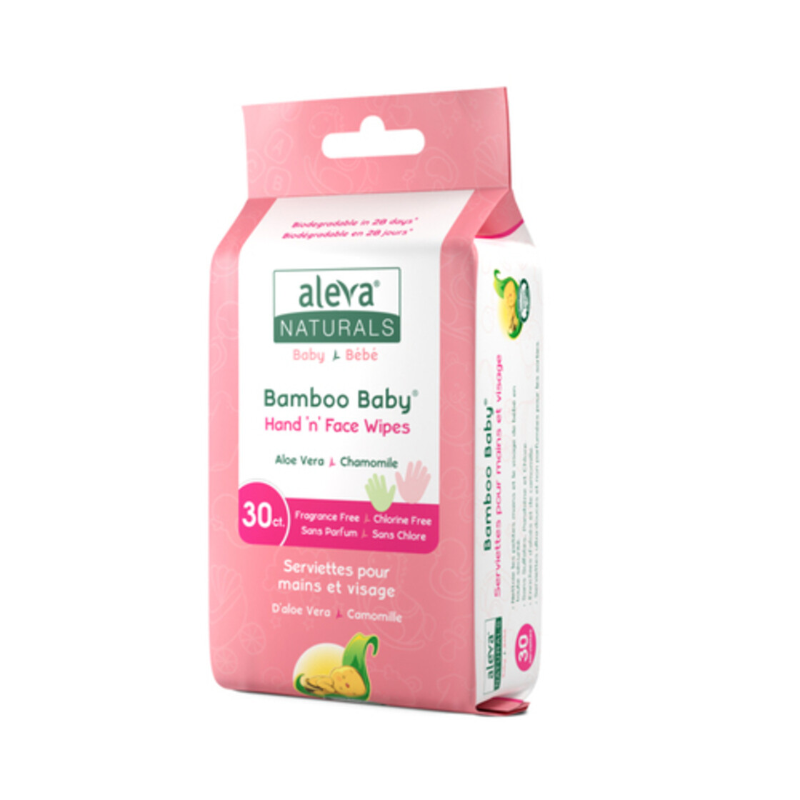 Aleva Naturals Bamboo Baby Wipes Hand 'N' Face 30 Count - Voilà Online ...