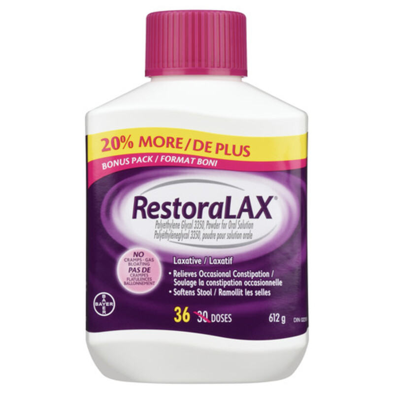 RestoraLAX Powder Laxatives 612 g - Voilà Online Groceries & Offers