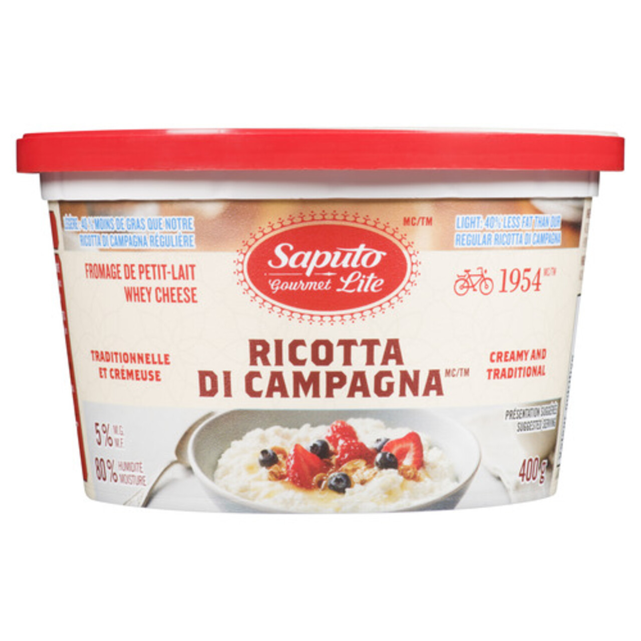 Saputo Light Ricotta Di Campagna 400 g - Voilà Online Groceries & Offers