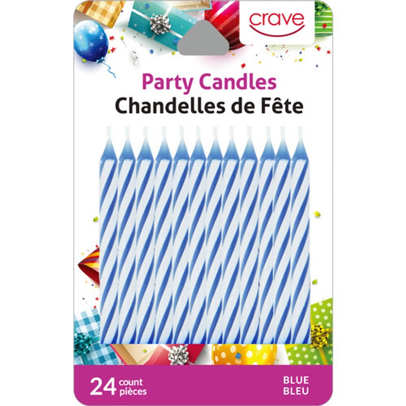 Crave Party Candles Blue 1 Pack - Voilà Online Groceries & Offers