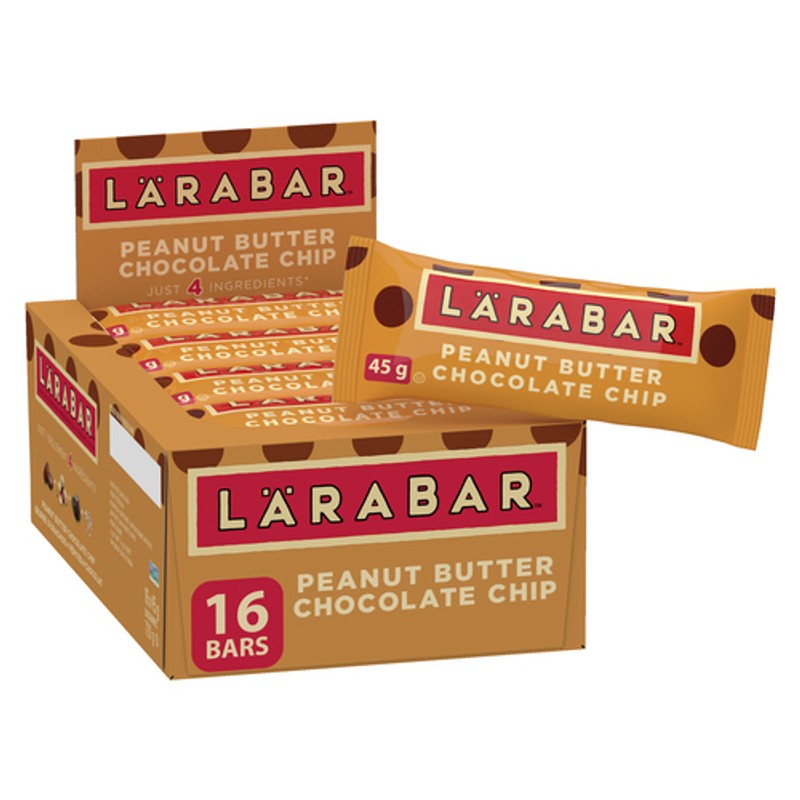 Larabar Gluten-Free Energy Bar Peanut Butter Chocolate Chip 16 x 45 g ...