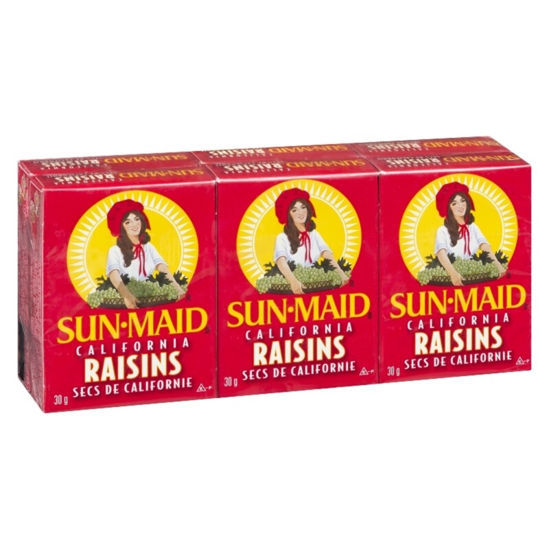 Sun.Maid California Raisins Natural 6 x 30 g - Voilà Online Groceries ...