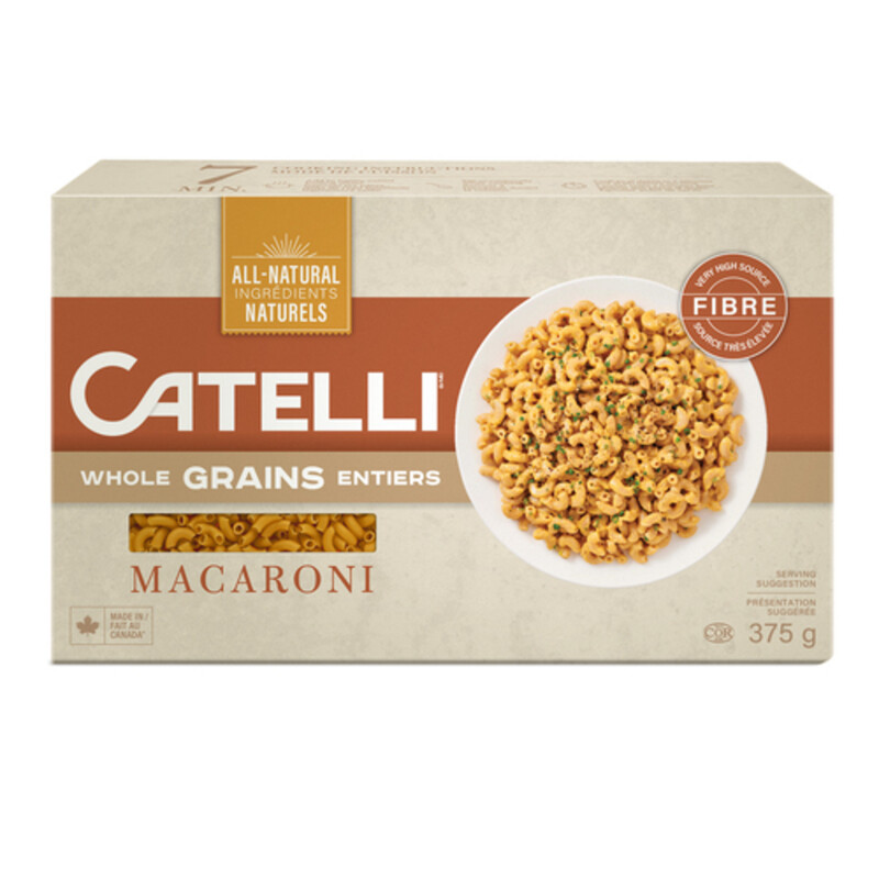 Catelli Pasta Whole Grains Macaroni 375 g - Voilà Online Groceries & Offers