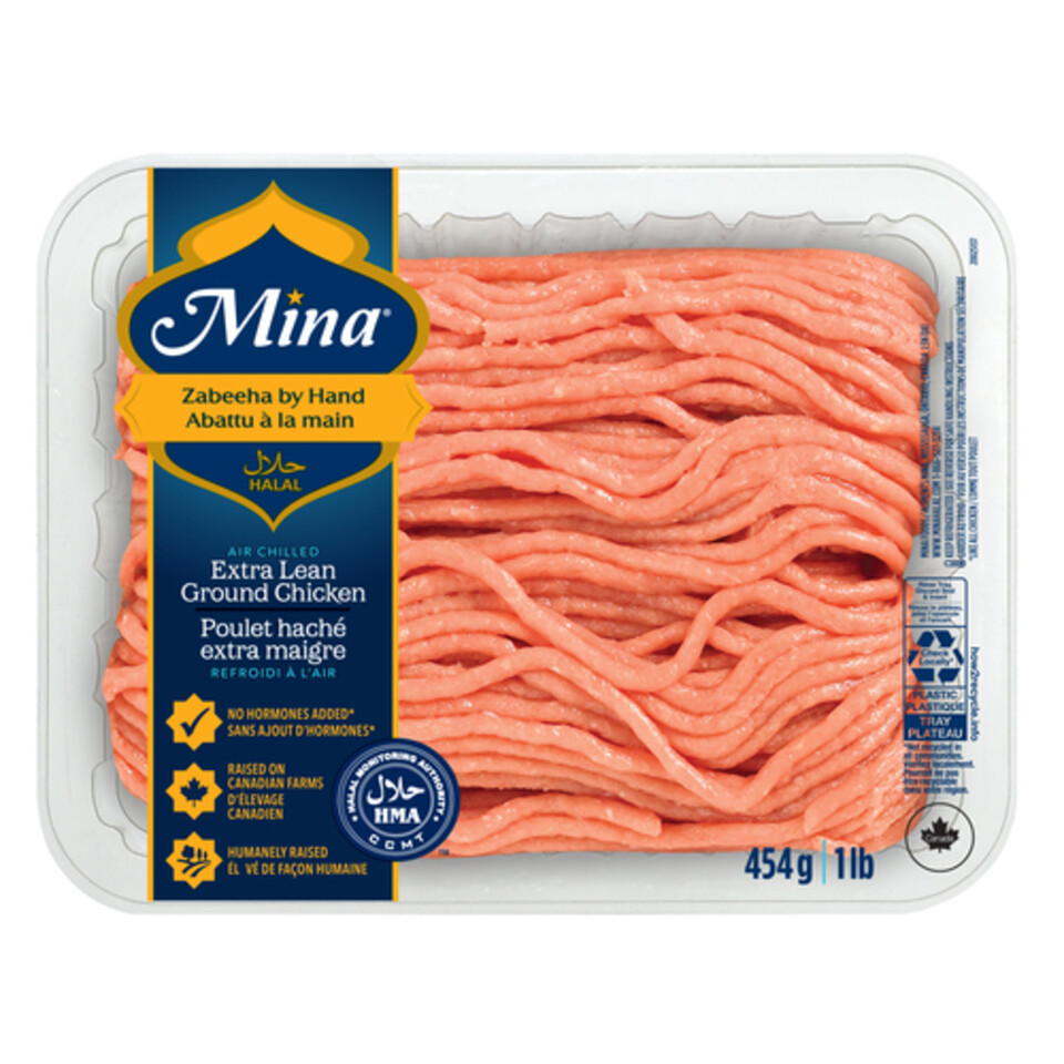 Mina Halal Ground Chicken Extra Lean 454 g - Voilà Online Groceries ...