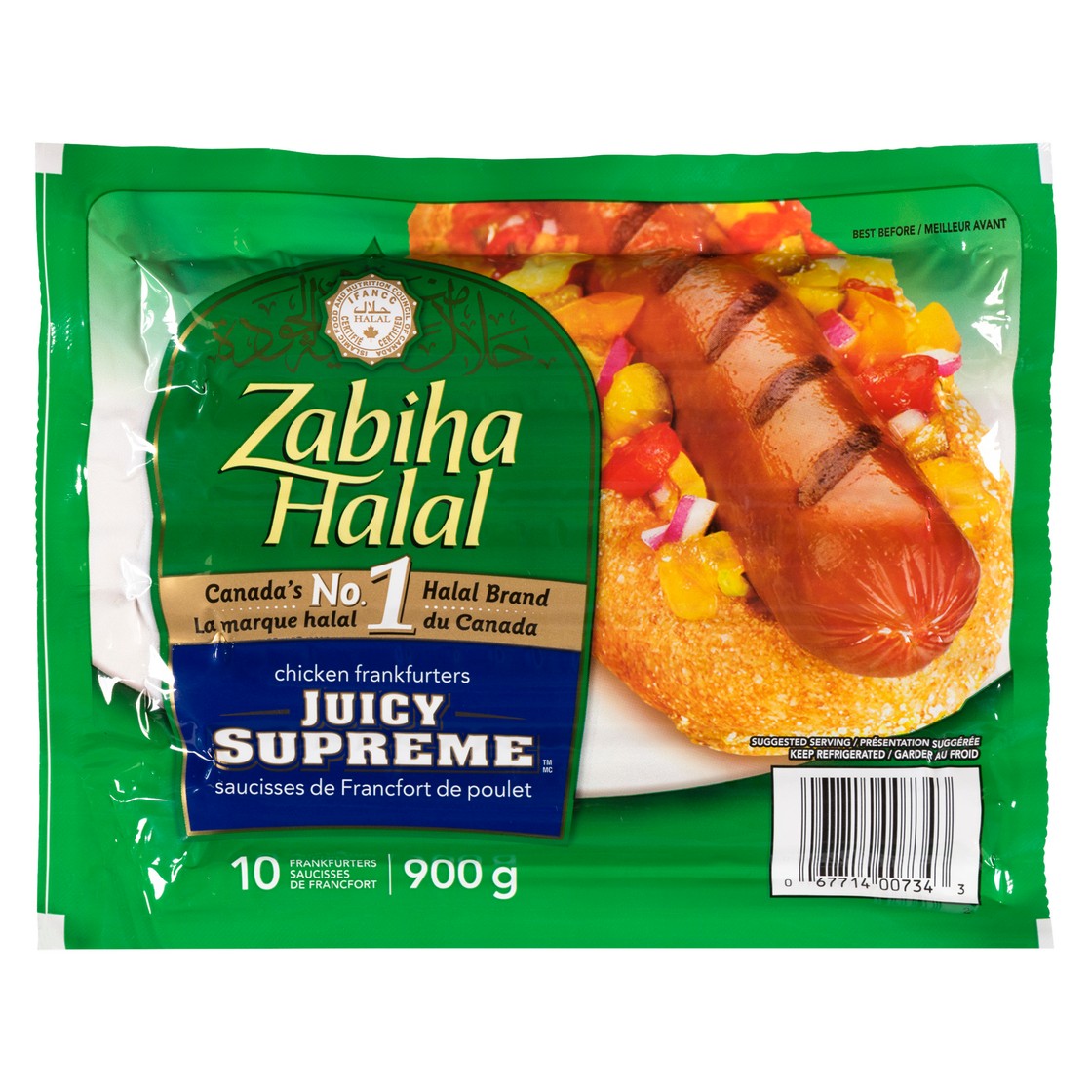 Zabiha Halal Juicy Supreme Chicken Frankfurter 900 g - Voilà Online ...
