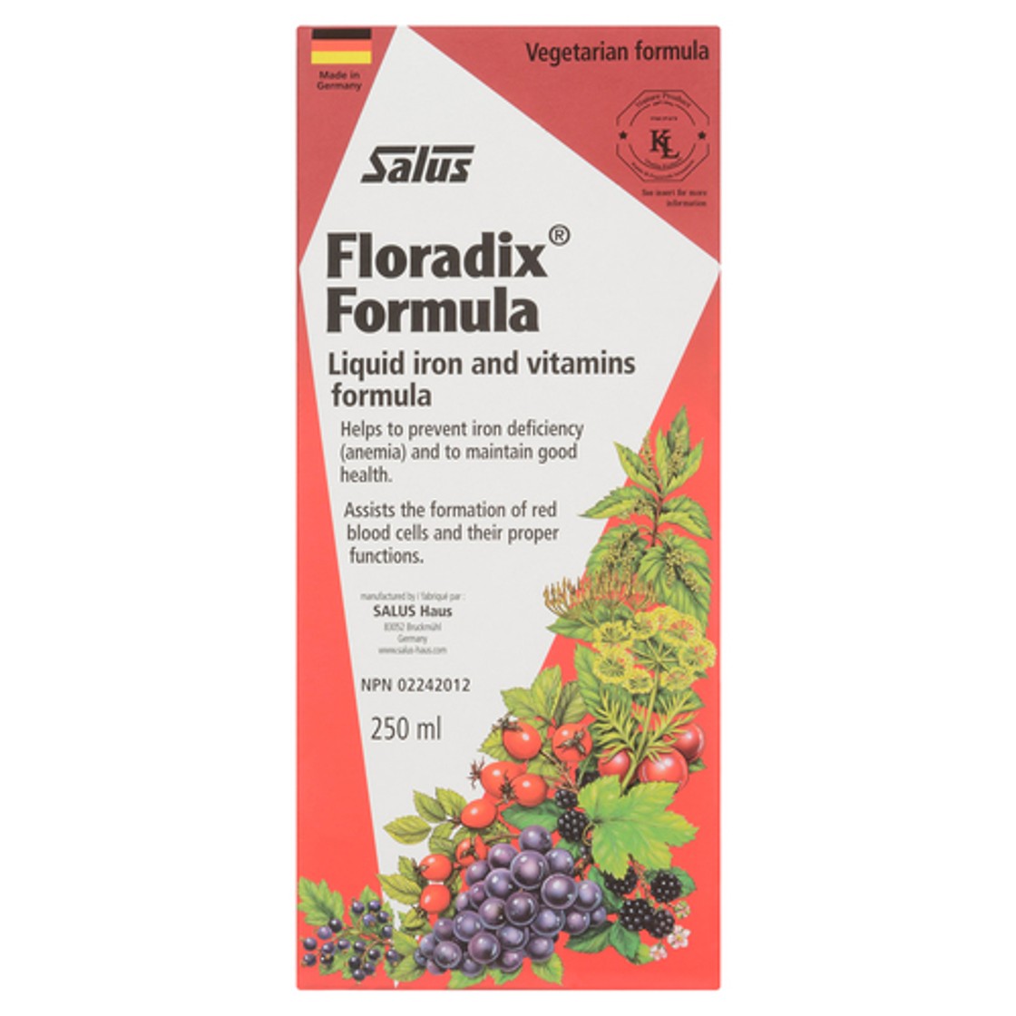 Salus Floradix Liquid Formula Iron & Vitamins 250 ml - Voilà Online ...