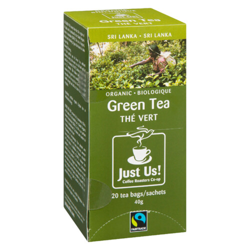 Just Us! Organic Green Tea 20 Tea Bags - Voilà Online Groceries & Offers