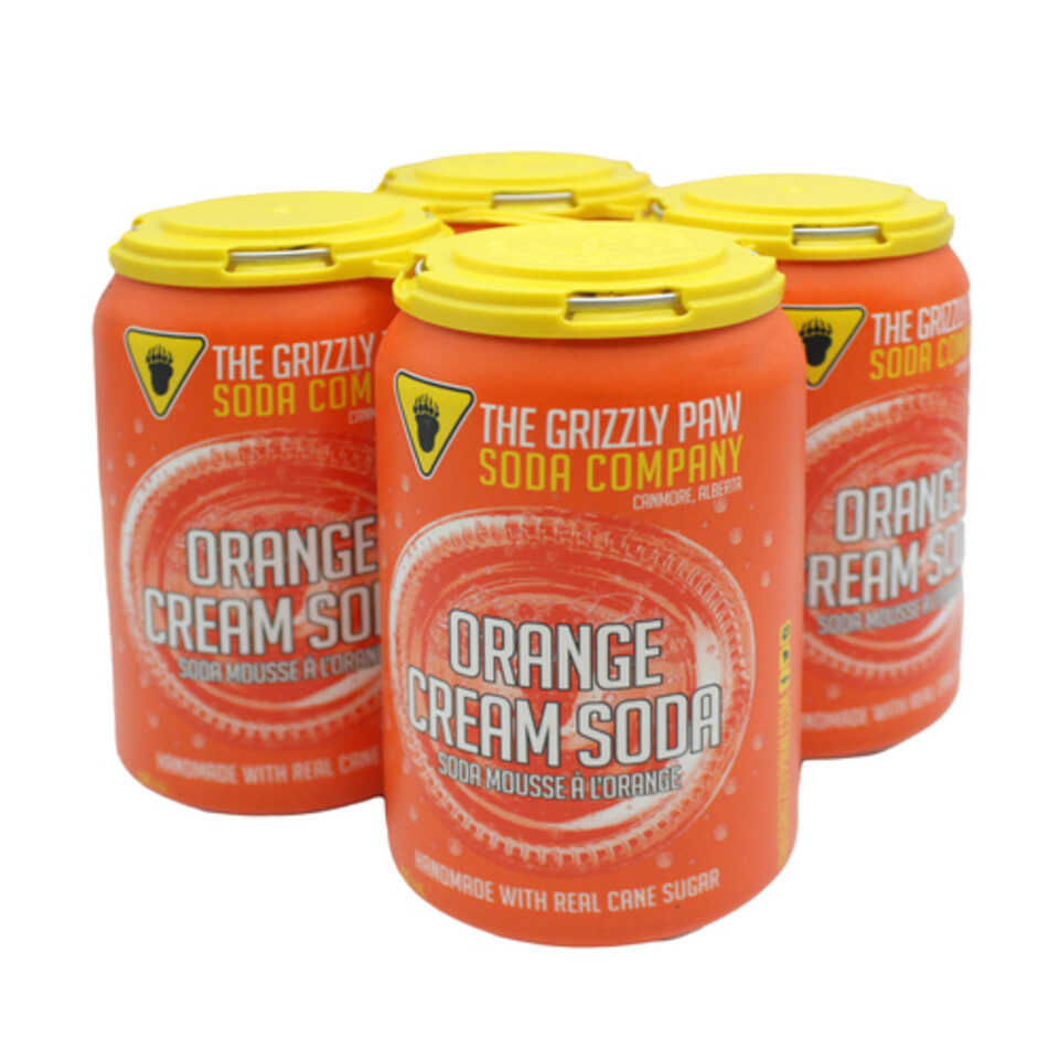 The Grizzly Paw Soft Drink Soda Orange Cream 4 x 341 ml (cans) - Voilà ...