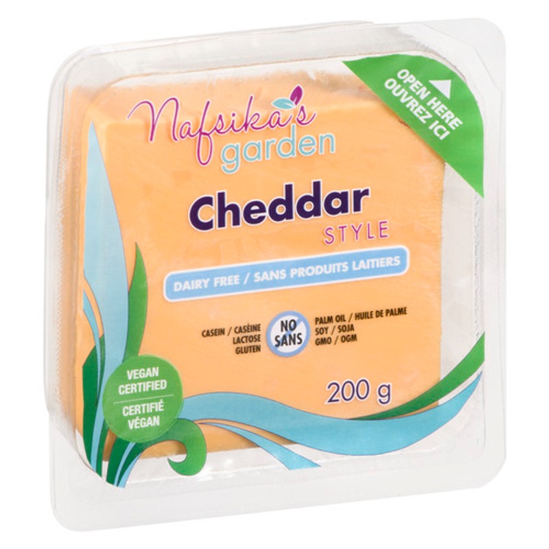 Nafsika's Garden Vegan Block Cheese Cheddar Style 200 g - Voilà Online ...