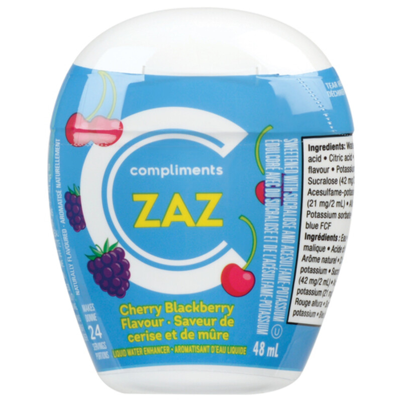 Compliments ZAZ Liquid Water Enhancer Cherry Blackberry 48 ml - Voilà ...