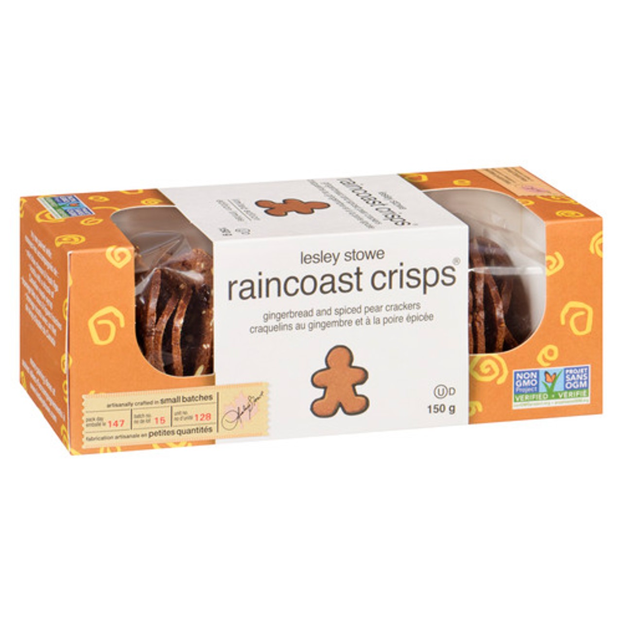 Lesley Stowe Raincoast Crisps Crackers Gingerbread Spiced Pear 150 g ...