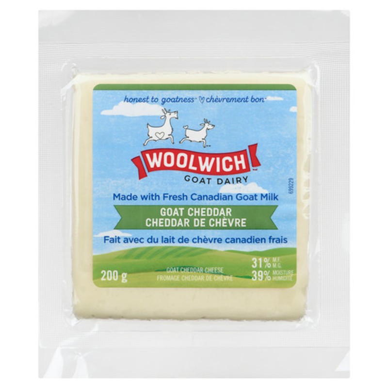 Woolwich Goat Cheddar Cheese 200 g - Voilà Online Groceries & Offers