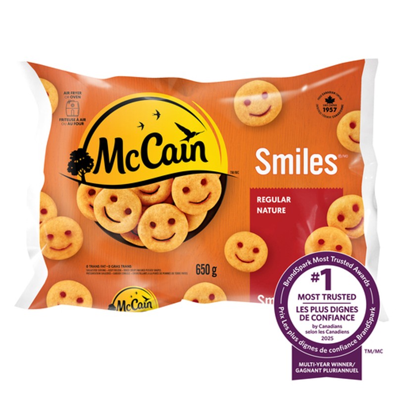 McCain Smiles Frozen Fries Smiley Face 650 g - Voilà Online Groceries ...