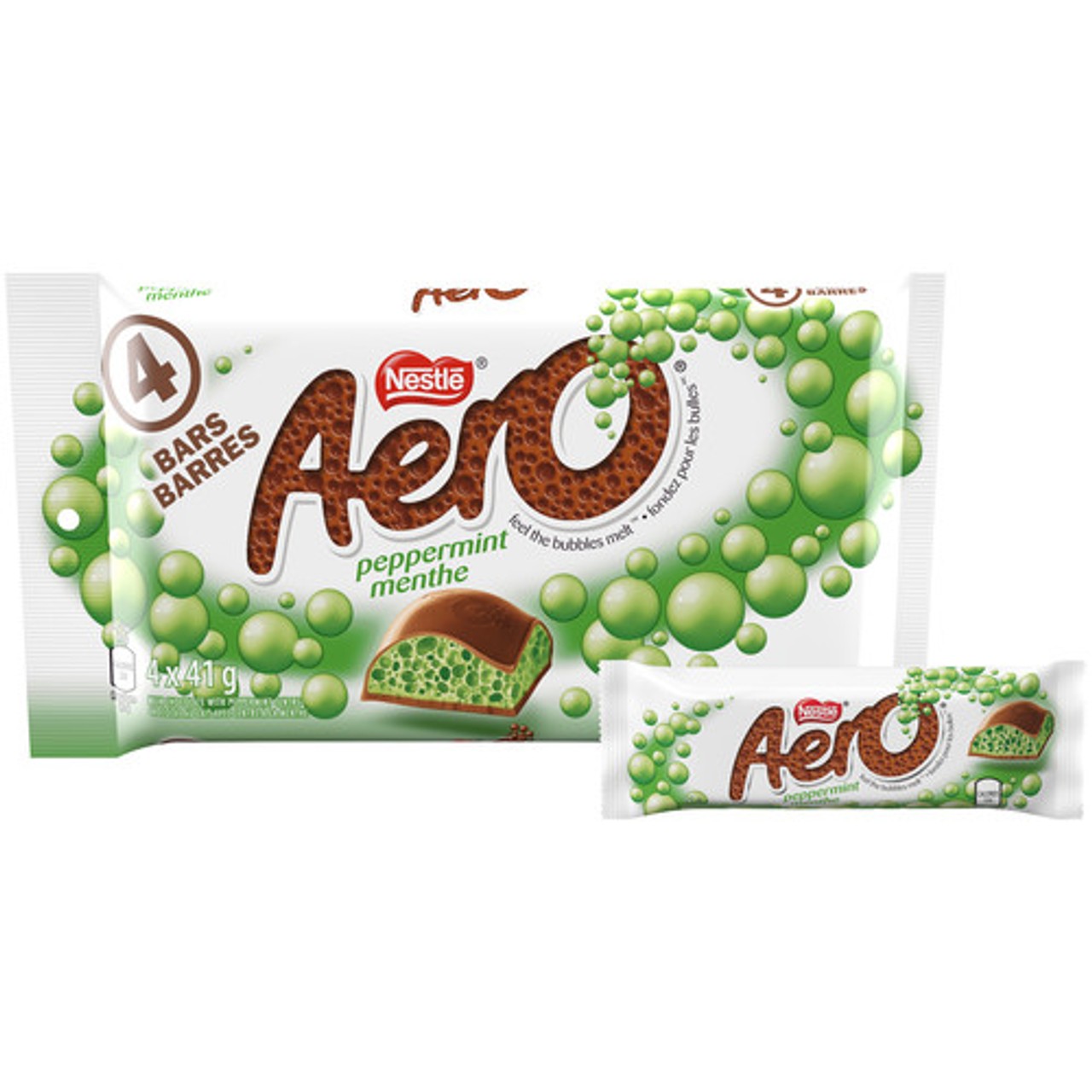 Nestlé Aero Chocolate Bars Bubble Peppermint 4 Pack 164 g - Voilà ...