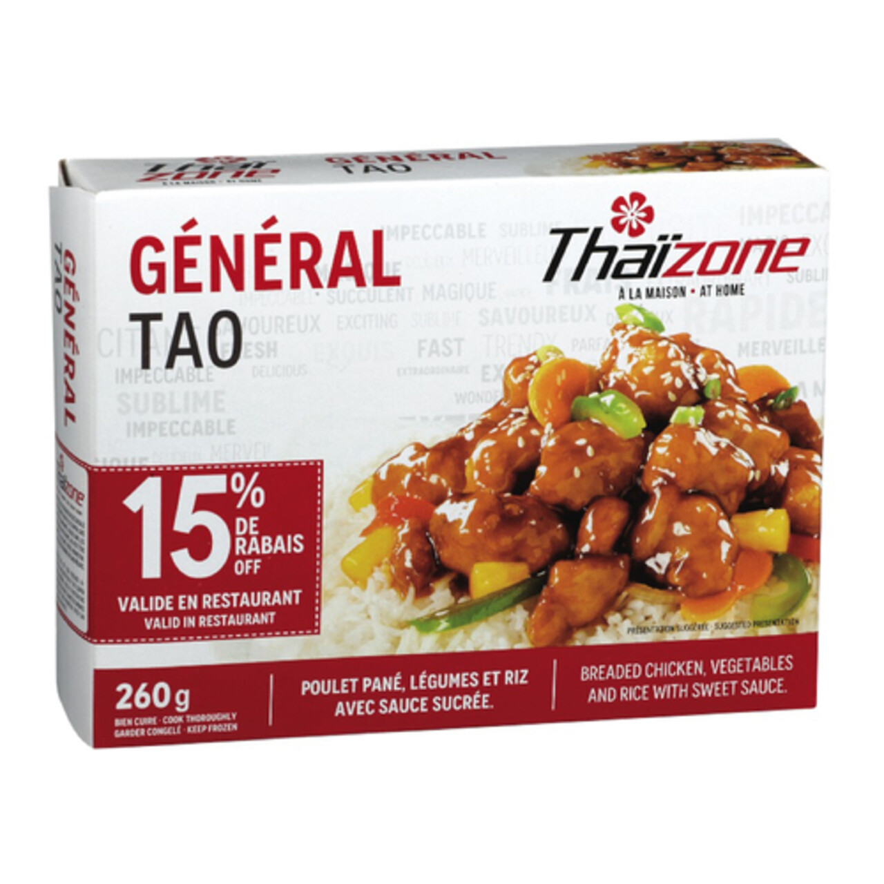 Thai Zone General Tao Chicken 260 g (frozen) - Voilà Online Groceries ...