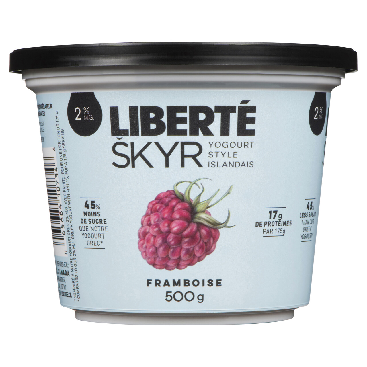 Liberté Skyr 2% Yogurt Raspberry 500 g - Voilà Online Groceries & Offers